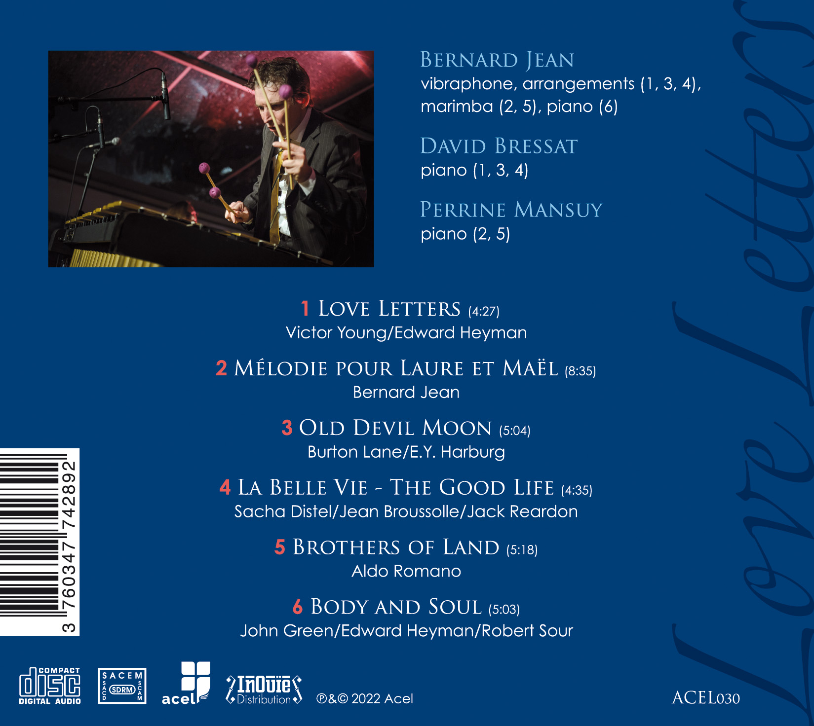 Nouvel album CD « Love Letters » : Jazzsra