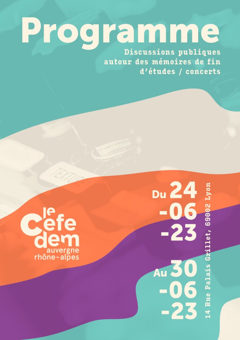 Des discussions publiques autour des mémoires de fin d’étude des ...